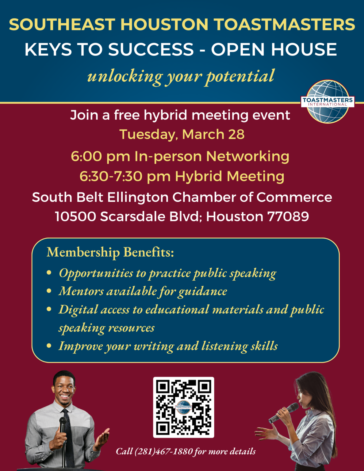You’re Invited! Keys to Success – Open House - Toastmasters Houston ...